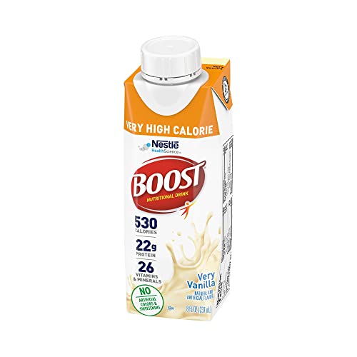 Boost Very High Calorie Vanilla Nutritional Drink β 22g Protein, 530 Nutrient Rich Calories, 8 Fl Oz (Pack of 24)