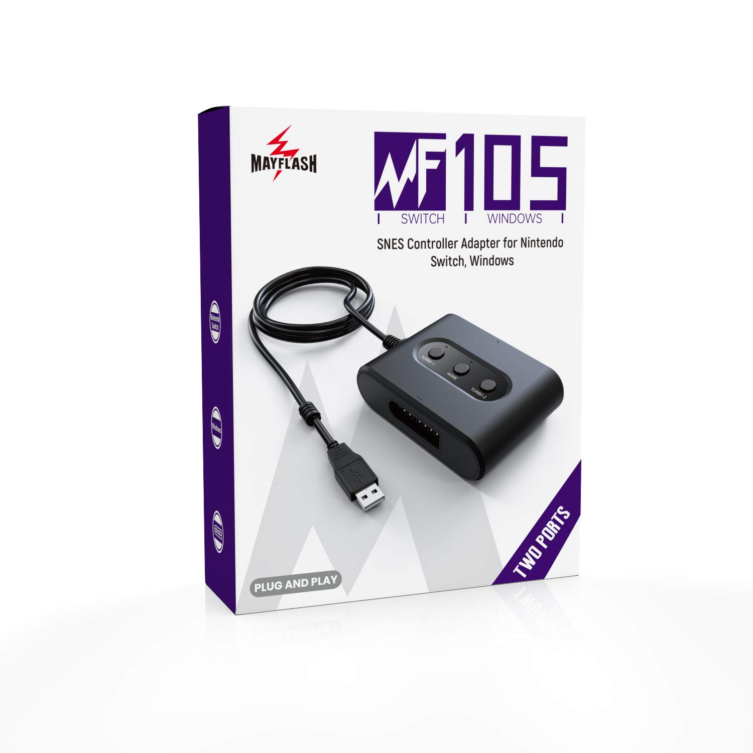 MAYFLASH SNES Controller Adapter for Switch/OLED Model & PC Windows SNES Adapter MF105