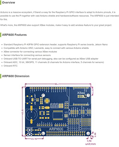 Waveshare ARPI600 IO Expansion Board Compatible with Raspberry Pi series boards Supports Jetson Nano