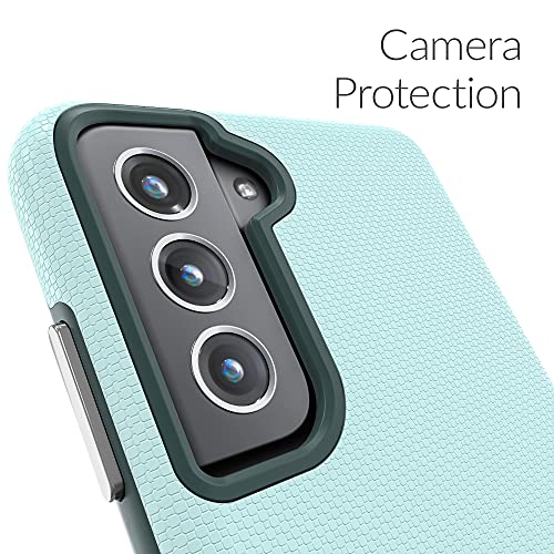 Crave Dual Guard for Samsung Galaxy S21 FE Case, Shockproof Protection Dual Layer Case for Samsung Galaxy S21 FE, S21 FE 5G - Aqua