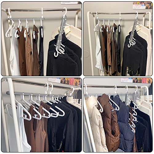 CJSI 2 Pack Shirt Hangers Space Saving, Wardrobe Plastic Hangers, Clothes Hangers Space Saving, Clothing Hangers, Space Saving Hangers for Clothes, Dormitory, Bedroom and Bathroom