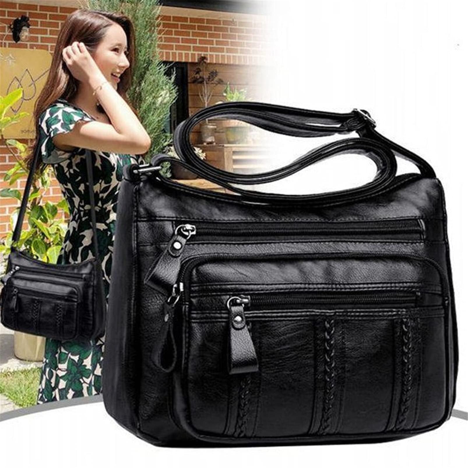 LoveAloe Crossbody Pursesdurable Multi-Layer Shoulder Handbags Waterproof Travel Bag Pocketbooks For Women Men