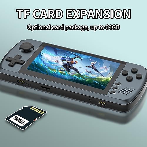 Handheld Game Console 4.5Inch IPS HD Portable Retro Games Consoles with 32G TF Card -3500 Classic Video Games, Multiple Emulators Console Support HD Out/Gamepads, 3000mAh Rechargeable Battery, Black