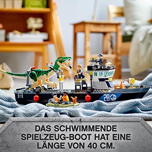 LEGO® Jurassic World Baryonyx Dinosaur Boat Escape 76942 Building Kit; Cool Toy Playset for Creative Kids