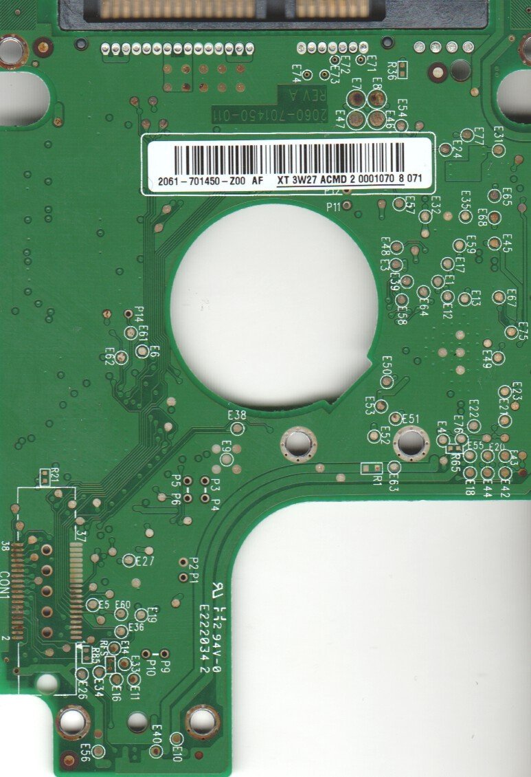 WD1600BEVS-60RST0, 2061-701450-Z00 AF, WD SATA 2.5 PCB