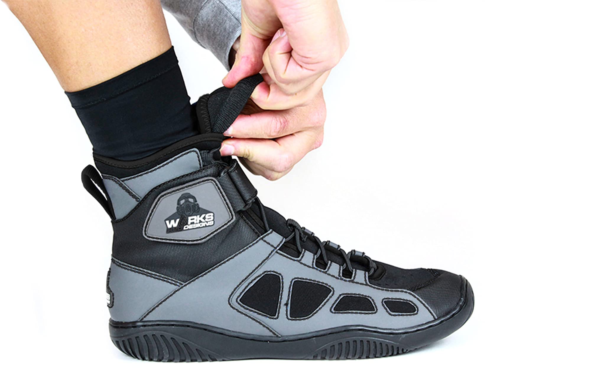 Alpha-1! Watercraft Jetski Boot by Works H2oDesigns - Lightweight & Breathable Race Boot - Designed in the USA - Smooth Movement & Stability - Ankle Support Strap, Nonslip Outsole - Wet Boot for Men