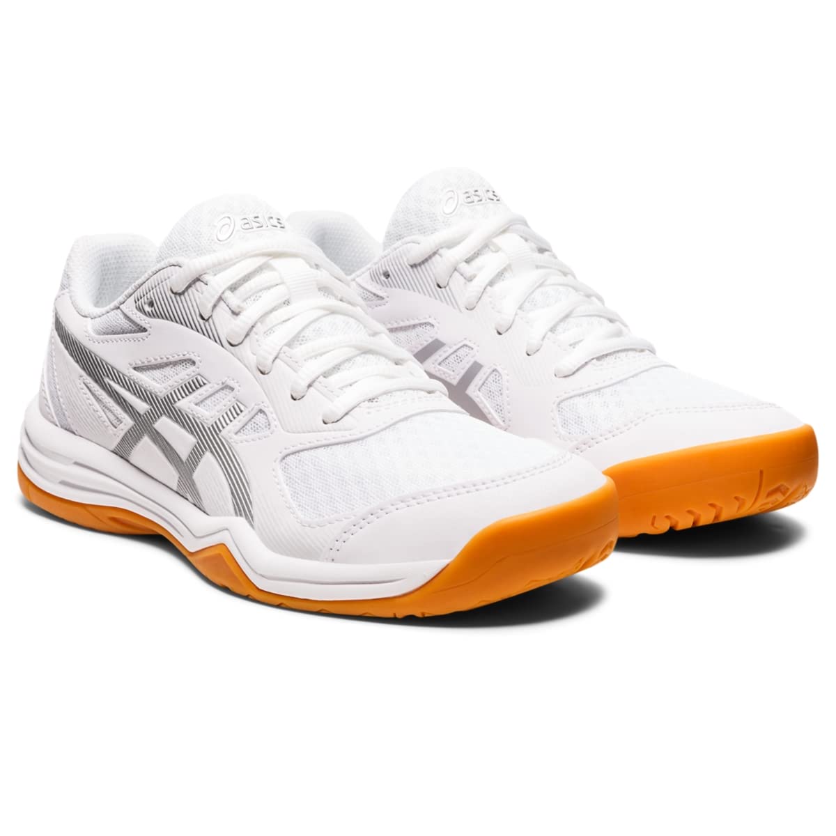 ASICS Women's UPCOURT 5 Volleyball Shoes, 8, WHITE/PURE Silver