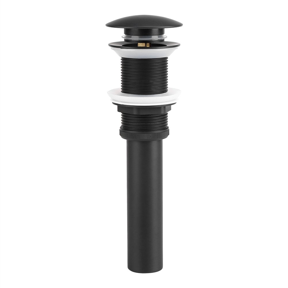 Drain Stopper, Sink Drain Up Basin Sink Solid Brass Drain Stopper for Home Kitchen Bathroom Faucet Vessel Vanity Sink Black