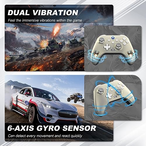 Dinosoo Special Edition Wireless Controller for Xbox Series X/S/Xbox One/Xbox One S/One X, and Android PC, Built-in Dual Vibration TURBO Function 3.5mm Headphone Jack Macro Function(Lunar Shift)