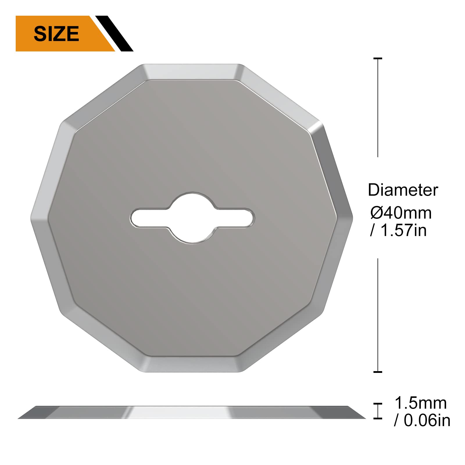 VLOXO WA2300 Blades Replacement Rotary Blades Compatible with VLOXO AT001 Cordless Electric Scissors Electric Cutter Blades(1-1/2")