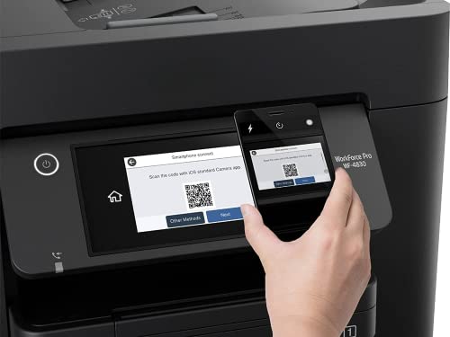 EpsonWorkforce Pro WF-4833 Color Inkjet Printer - Wireless All-in-One, Print, Scan, Copy, Fax - Ethernet, 25ppm, Auto 2-Sided Printing, 50-Sheet ADF - High Productivity Quality, Nowco Cloth