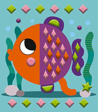 Janod Crafts – No Mess No Glue Foam My First 3D Animal Sticker Mosaic Picture Kit – Creative, Imaginative, Inventive, and Developmental Play - STEAM Approach to Learning – Ages 3-8+
