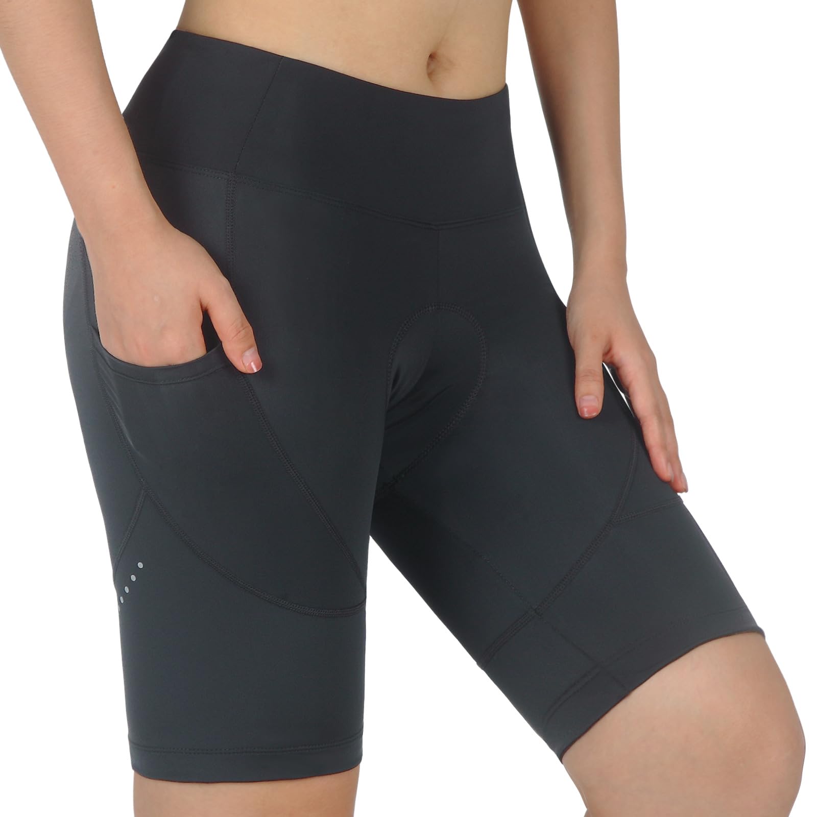 beroy padded bike shorts women,Cycling Shorts Women Padded(4XL Black)