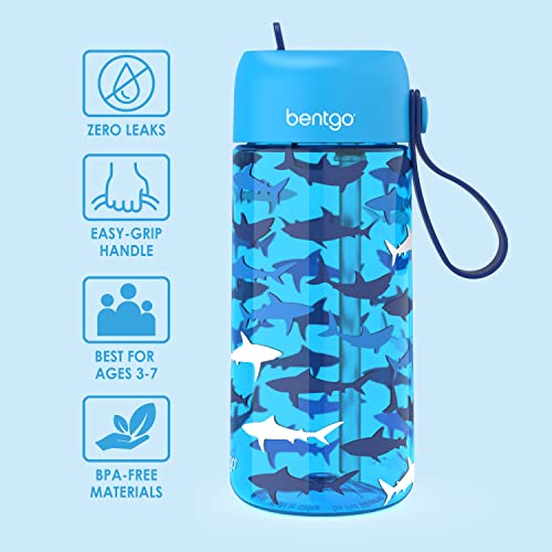 Bentgo Kids Prints Water Bottle (2-Pack) - Sharks