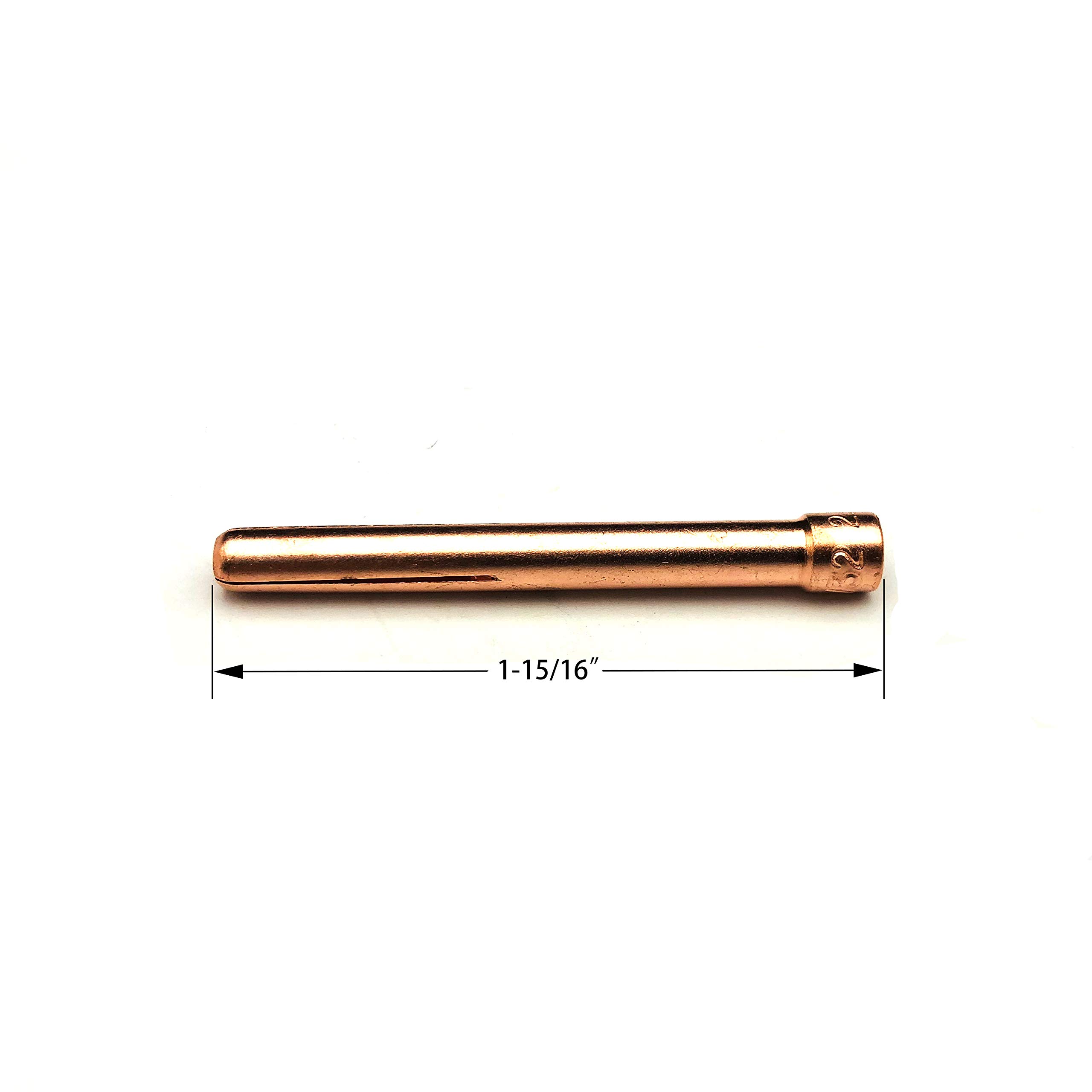 KINGQ 10-pk Collet 10N25 (1/8") for TIG Welding Torch 17, 18 and 26 Series in Lincoln Miller ESAB Weldcraft CK Everlast