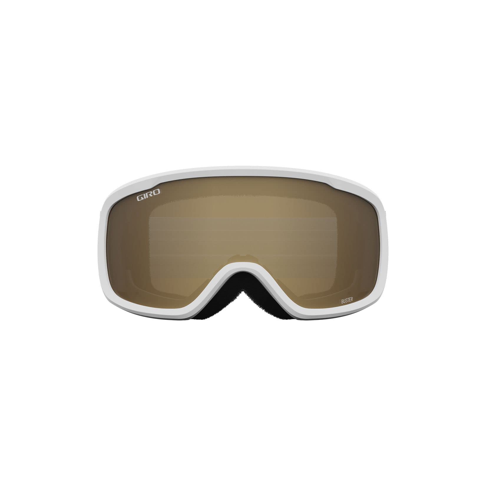 Giro Buster Kids Ski Goggles - Snowboard Goggles for Youth, Boys & Girls - White Wordmark Strap with Amber Rose Lens