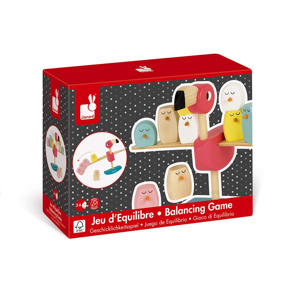 Janod Zigolos Wooden Balancing Game - Flamingo β Ages 3+ - J08230