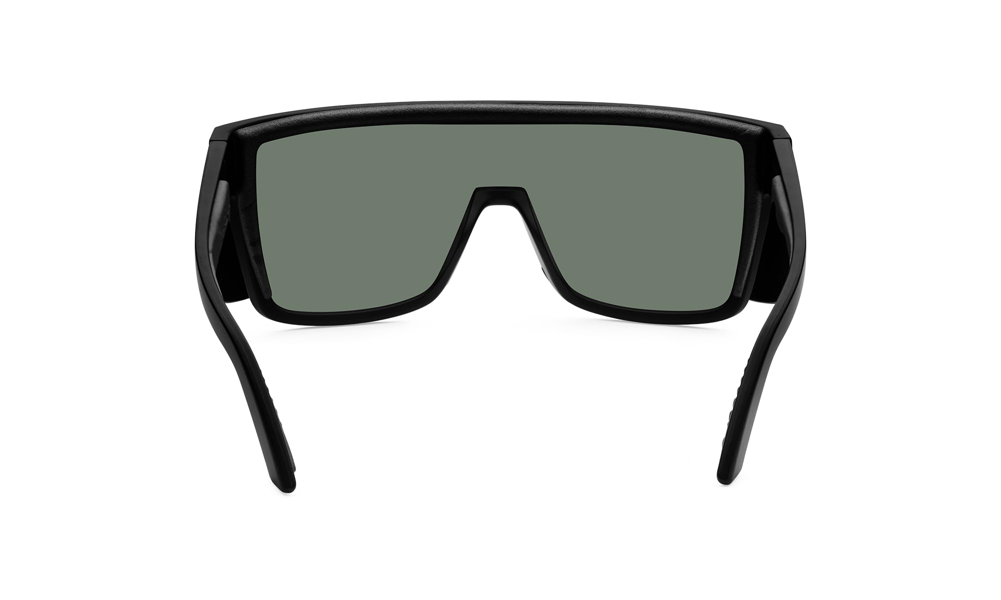 BOMBER Saftey Glasses for Men and Women, Dark Lens Safety Glasses with Square Matte Black frame, Removable Side Shields included, z87 Compliant - BZ103