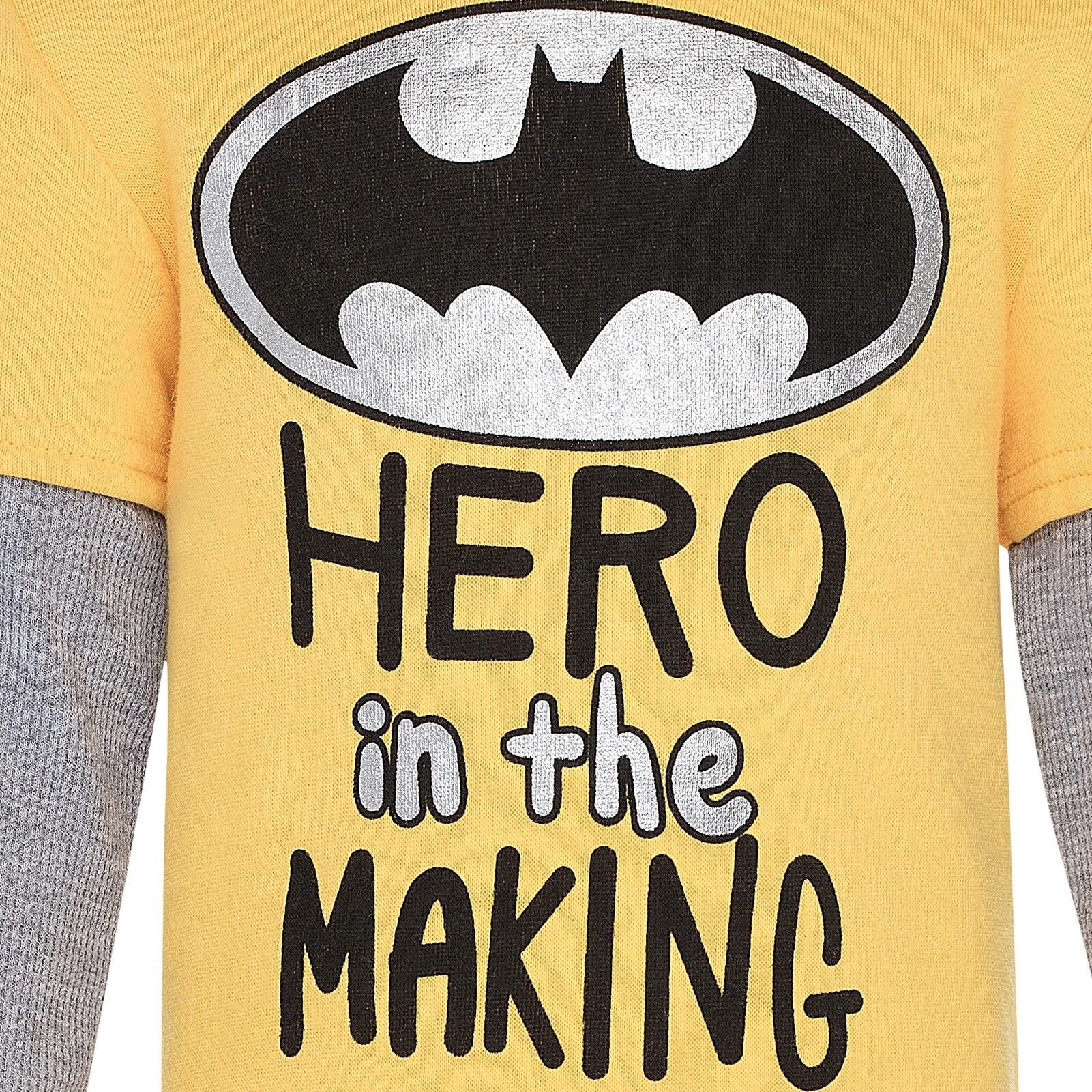 Batman Baby Boys Long Sleeve Fleece T-Shirt & Jogger Pants Set 6-9 Months