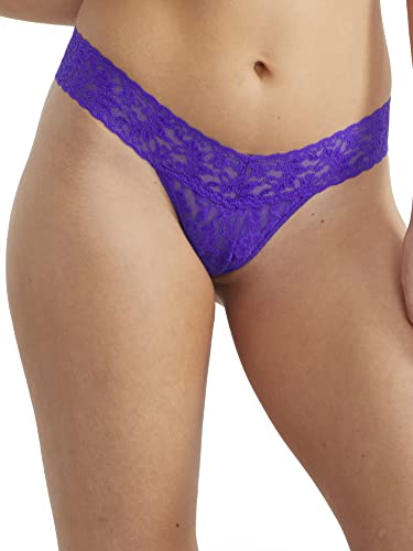 hanky panky Signature Lace Low Rise Thong Majestic Purple One Size