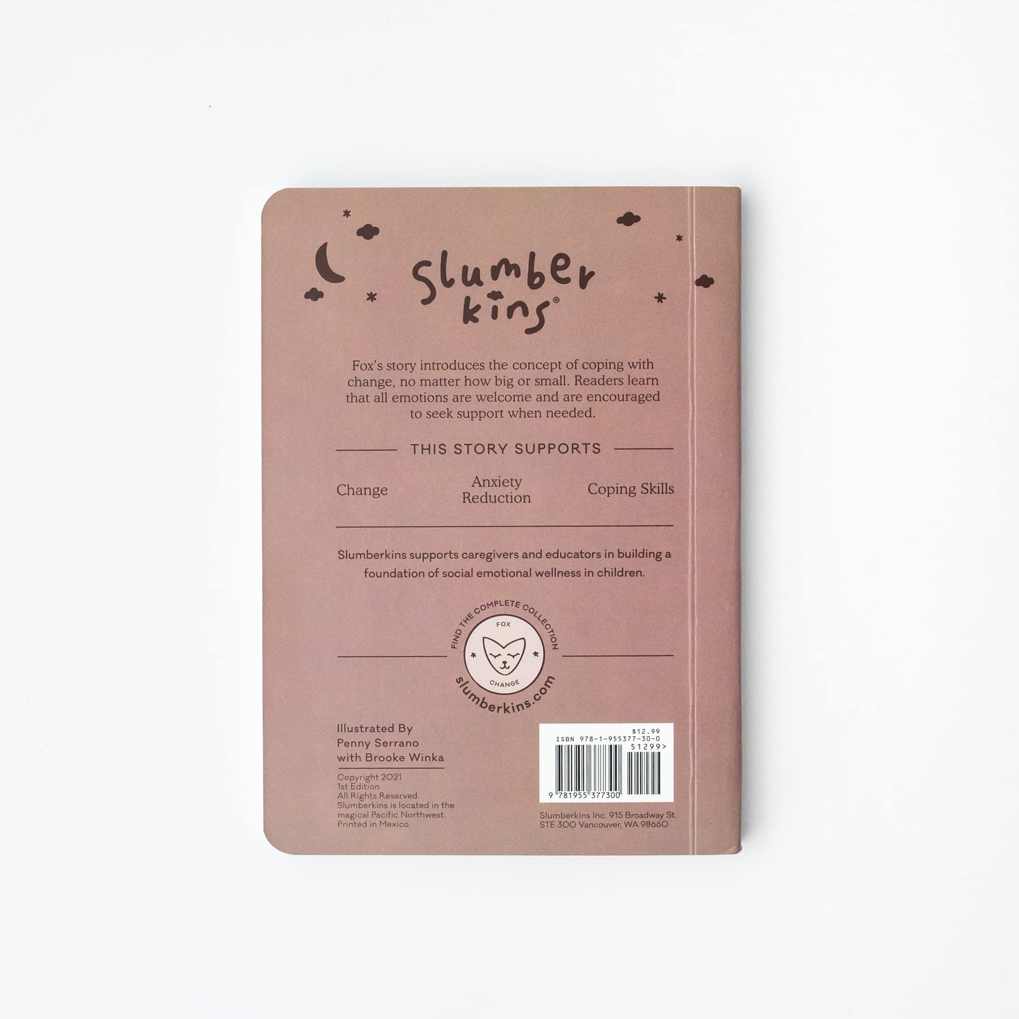 Slumberkins 14" Fox Kin, Affirmation Card, & Storybook Set | Supports Changes, Coping Skills & Transitions | Social Emotional Development | Soft Plush Animal Gift Set for Toddlers & Preschoolers