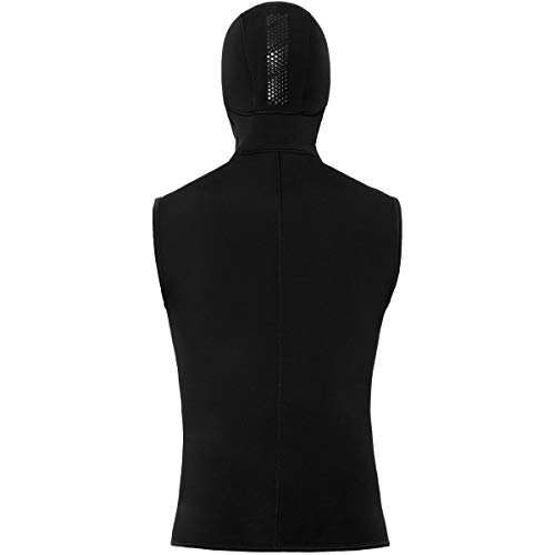 BARE 5/3MM Men's Ultrawarmth Hooded Vest: Wear Inside or Outside Your Wetsuit, Black L