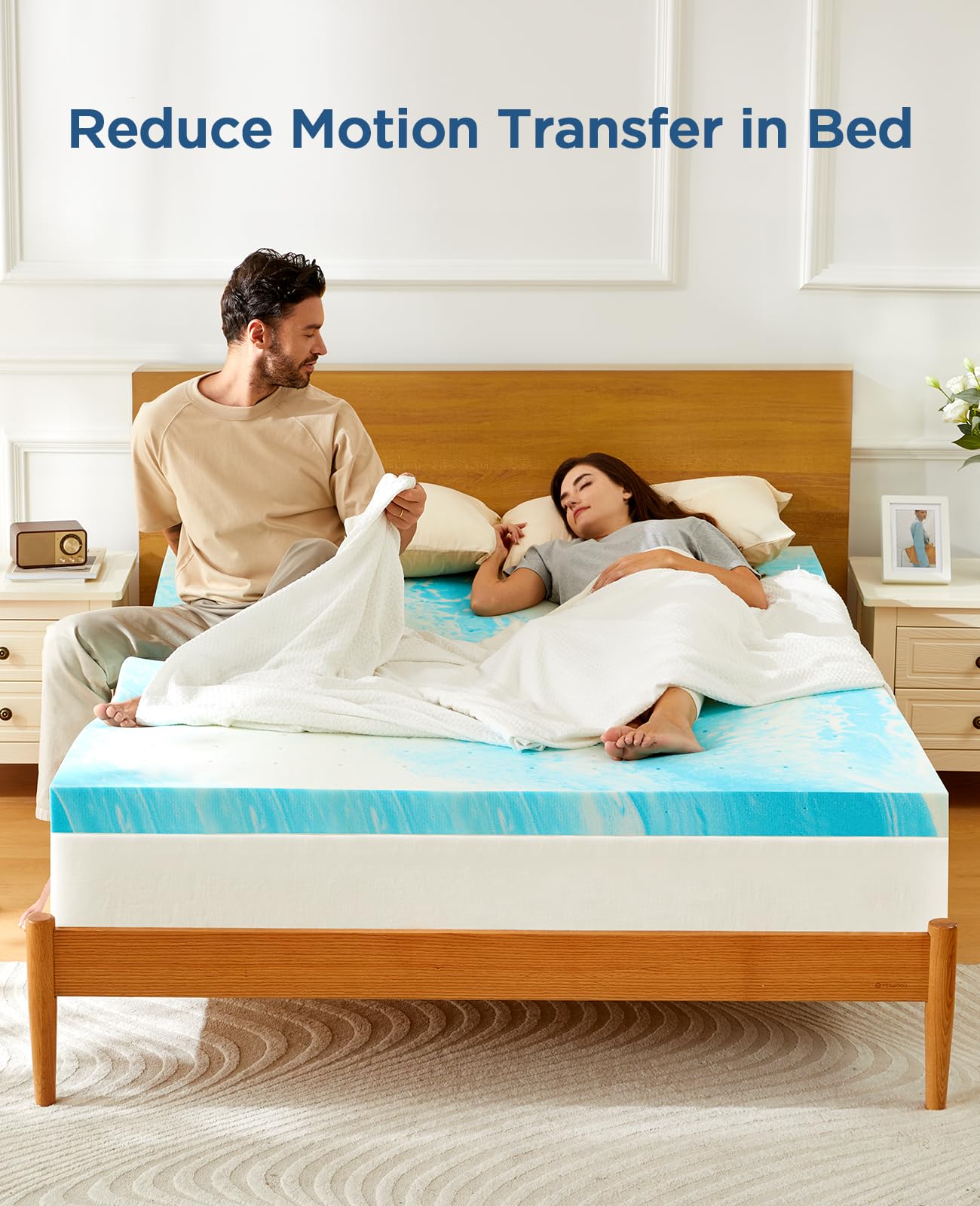 Dreamsmith 2-Inch Twin Size Memory Foam Mattress Topper, Cooling Gel Mattress Topper with Airflow Channels, Medium Softness & Ergonomic Support, CertiPUR-US & Oeko-TEX Certified