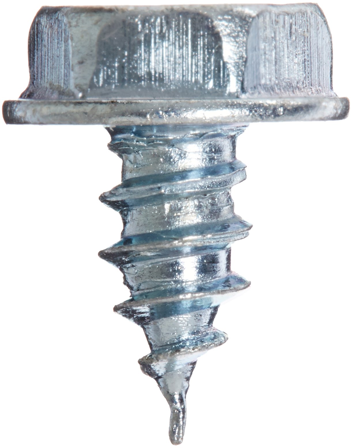 Small Parts 0604ABW Steel Sheet Metal Screw, Zinc Plated, Hex Washer Head, Hex Drive, Type AB, #6-20 Thread Size, 1/4" Length (Pack of 100)