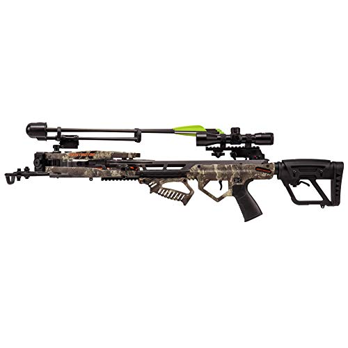 Bear X Constrictor Ready to Shoot Crossbow Package with Scope, Quiver, Bolts, Cocking Rope, and Wax, Strata Finish