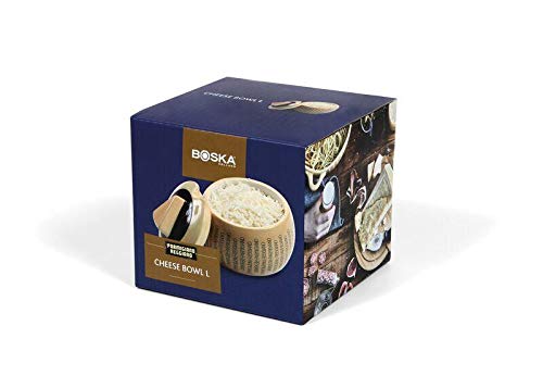 BOSKA, Large Cheese Bowl w/Spoon, Beige/Brown, 2 Piece