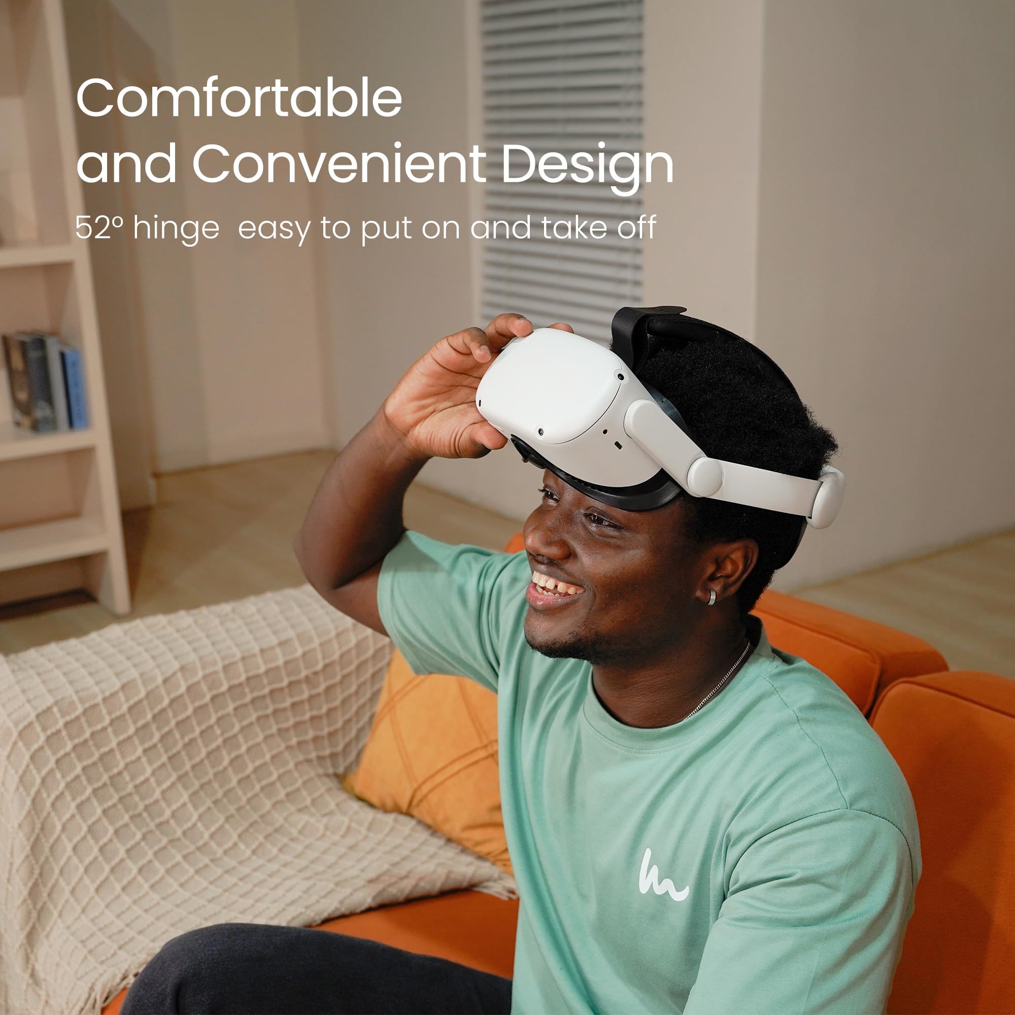 KIWI design Comfort Head Strap Accessories with 3 in 1 Battery Holder Strap, Enhanced Support and Extending Playtime, Compatible with Quest 2 (Battery Not Included)