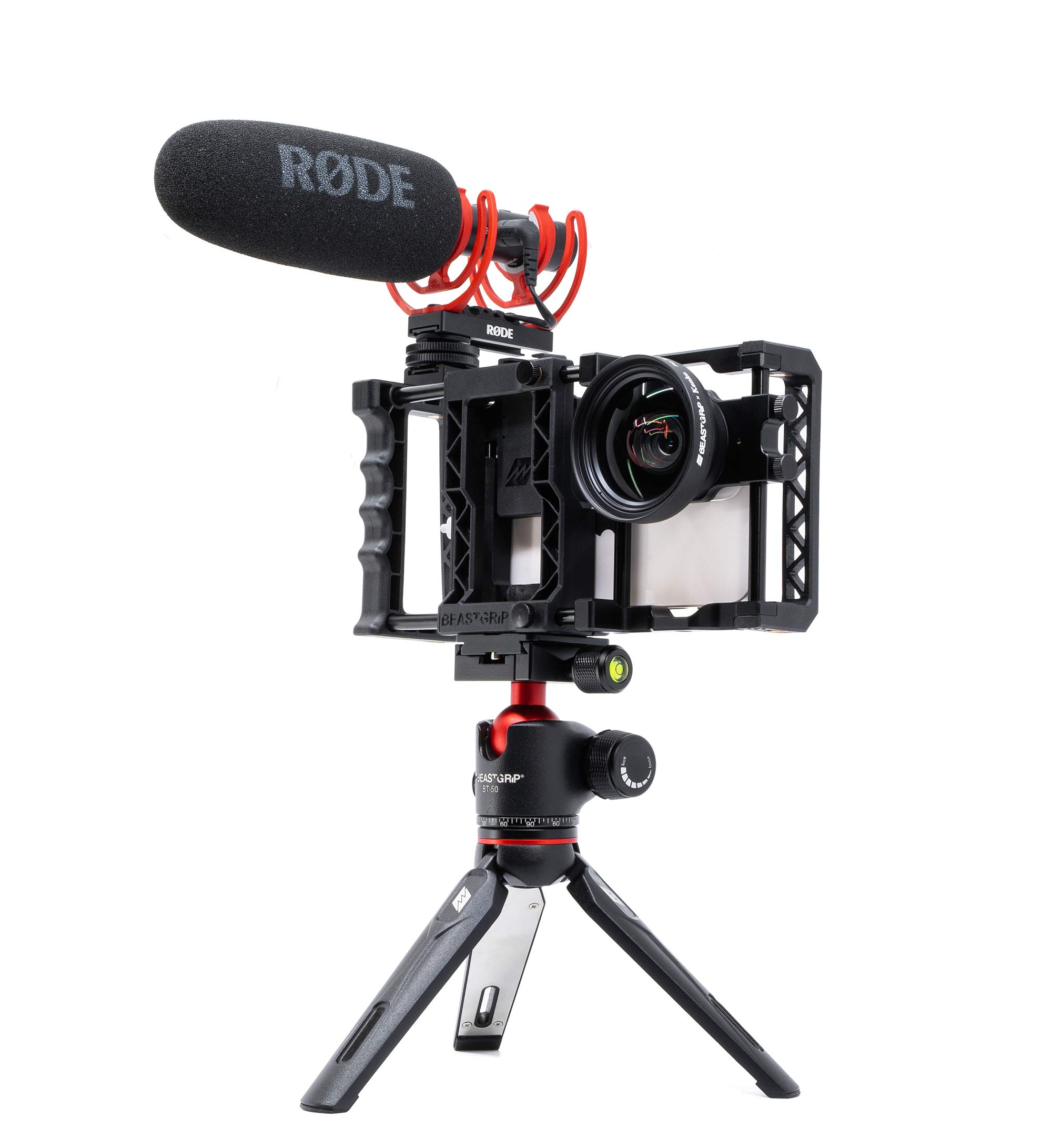 Beastgrip BT50 Mini Tripod with 1/4"-20 Quick Release Plate, Compact, Black