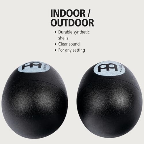 Meinl Percussion Egg Shaker Pack (24 Pieces) for All Musicians with Crystal Clear Sounds β NOT Made in China β Durable All-Weather Synthetic Shells, 2-Year Warranty (ES-SET24-BK)