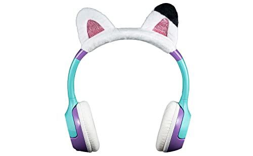 eKids Gabbys Dollhouse Kids Bluetooth Headphones, Wireless Headphones with Microphone Includes Aux Cord, Volume Reduced Kids Foldable Headphones for School, Home, or Travel