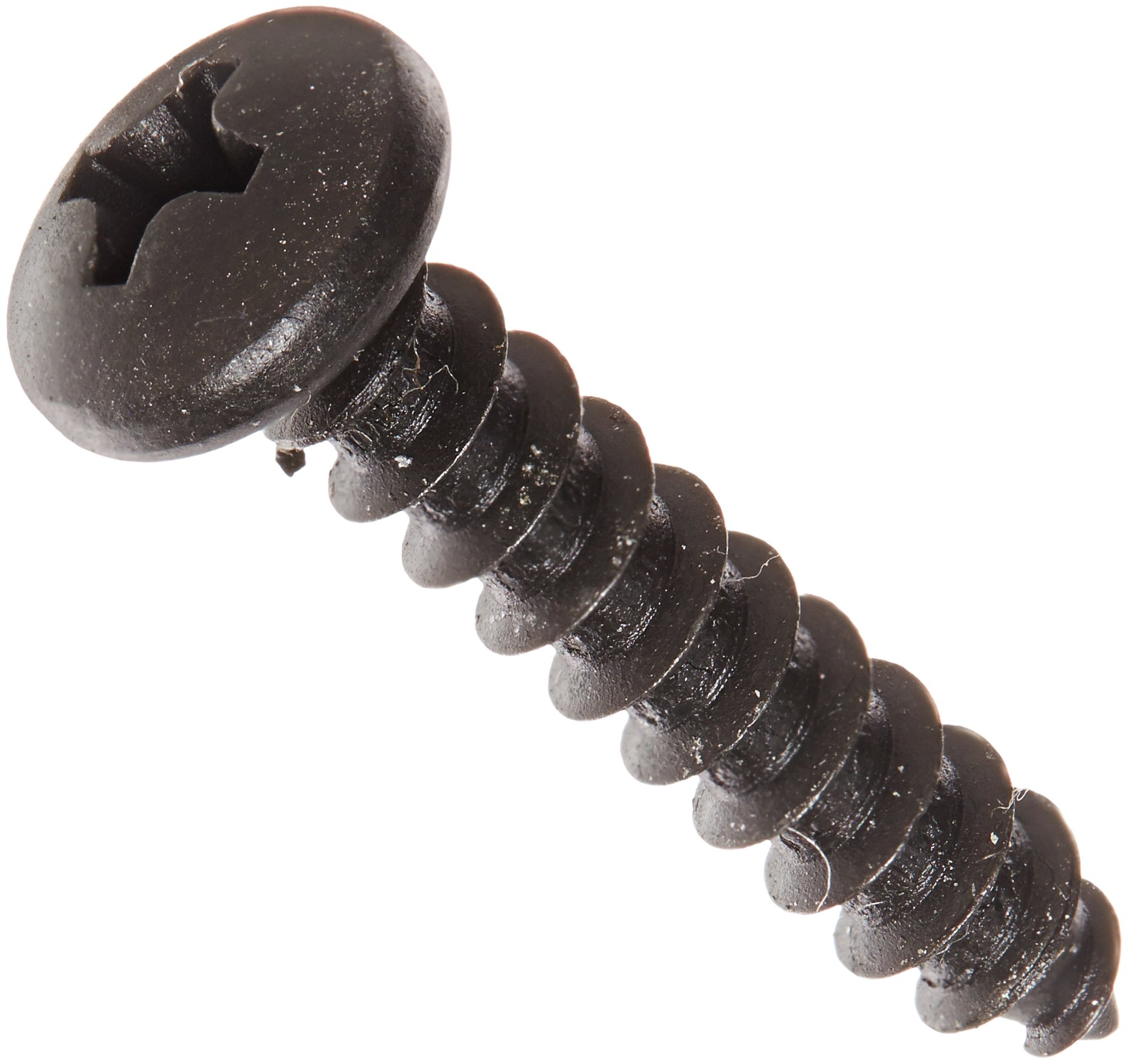 Small Parts 1016APPB Steel Sheet Metal Screw, Black Oxide Finish, Pan Head, Phillips Drive, Type A, #10-12 Thread Size, 1" Length (Pack of 100)