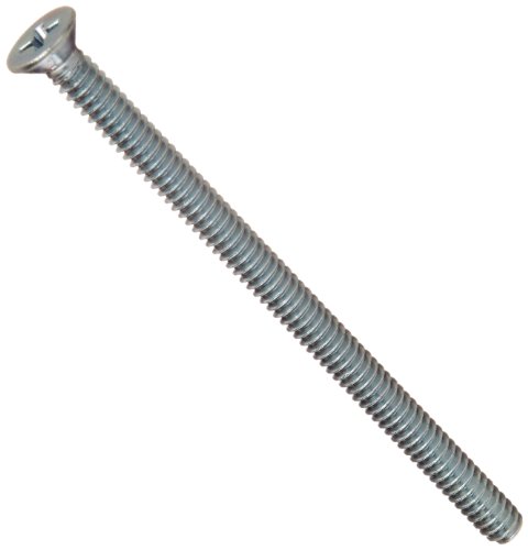 Small Parts 586679-PN Zinc CR+3 Pan Head Phillips Machine Screw, 1/4"-20 Threads, 3" Length, Pack of 25