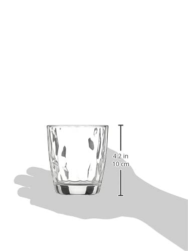 Bormioli Rocco Diamond Double Old Fashioned Glasses, Clear, Set of 6, 13-1/4 Ounce