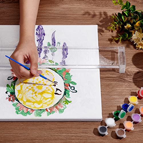 BENECREAT Artist Leaning Bridge Hand Acrylic Wrist Rest for Computer Keyboard, 14inch Transparent Creative Artist Bridge for Painting
