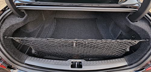 Envelope + Floor Style Automotive Elastic Trunk Cargo Net for Volvo S60 B5-2019-2023 - Premium Trunk Organizer and Storage - Luggage Net for Sedan - Car Organizer for Volvo S60 T8