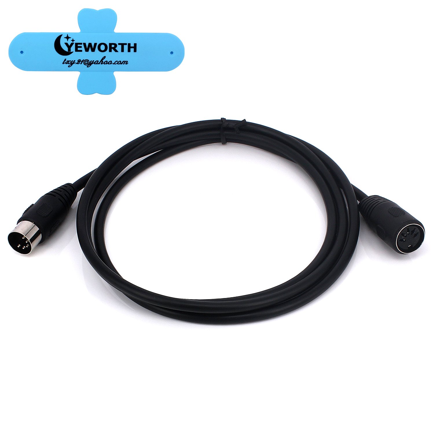 MIDI Cable, Yeworth Premium 5ft/1.5m 5 Pin DIN Male to Female Audio MIDI/at Adapter Extension Cable for Electrophonic Bang & Olufsen, Naim, Quad.Stereo Systems