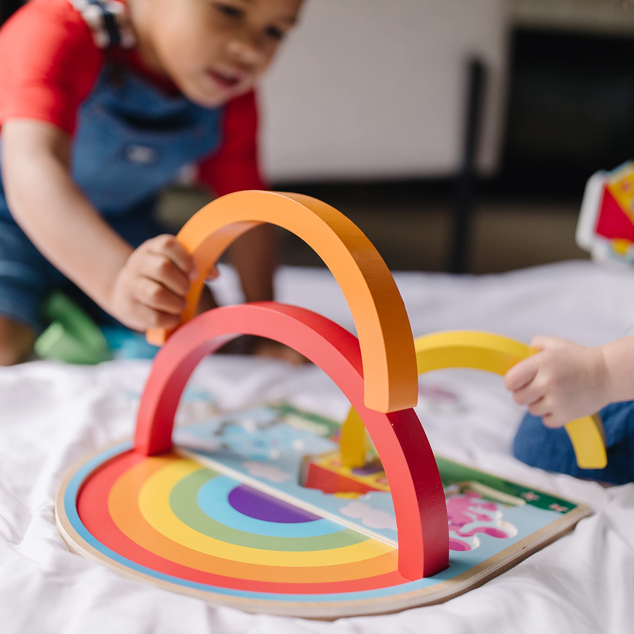 Melissa & Doug Blue's Clues & You! Wooden Rainbow Stacking Puzzle (9 Pieces)