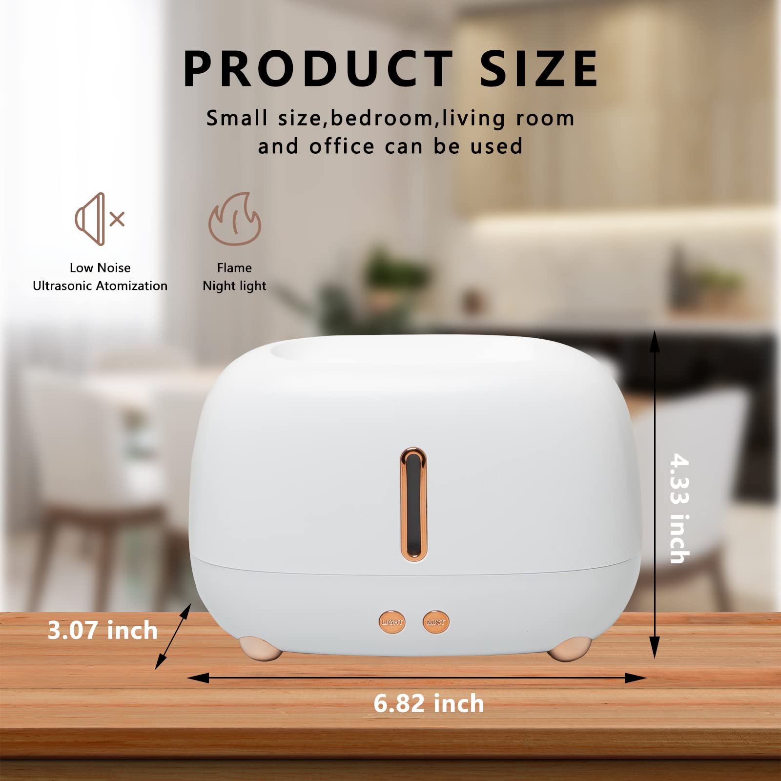 Wokuya Cute Desktop Humidifier, Cool Mist Humidifiers for Bedroom,Multi Color Lights, Ultra Quiet Operation, Auto Shut-Off, Desk Mini Air Humidifiers for Home Office(Cat, Purple)