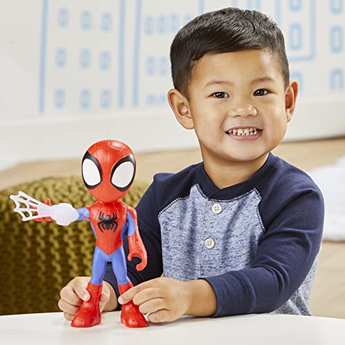 Marvel Spidey and His Amazing Friends Spiderman Action Figure with Web Shooter Accessory 22cm
