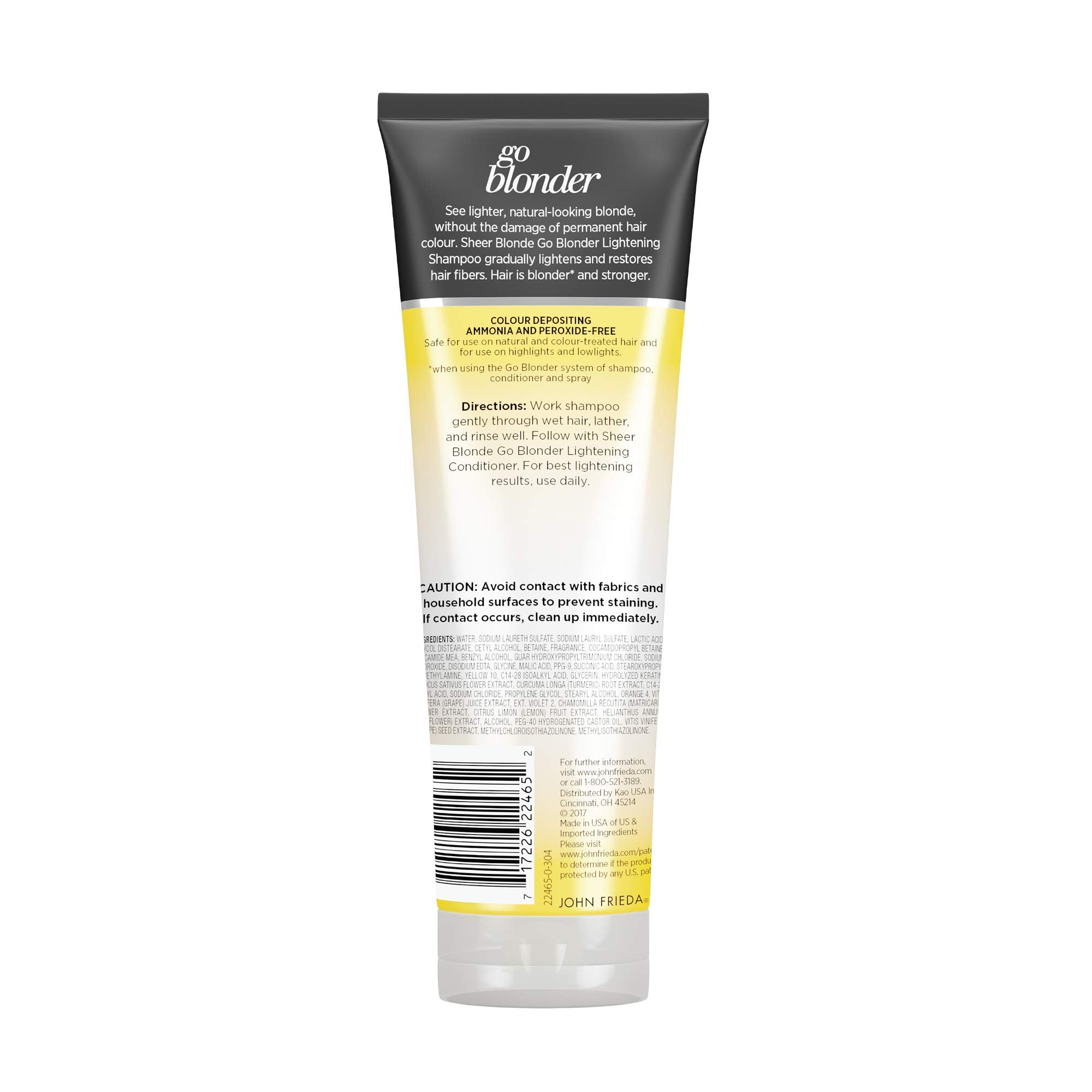 John Frieda Sheer Blonde Go Blonder Shampoo, Gradual Lightening Shampoo, 8.3 oz, with Citrus and Chamomile, featuring our BlondMend Technology 8.3Oz Bottle