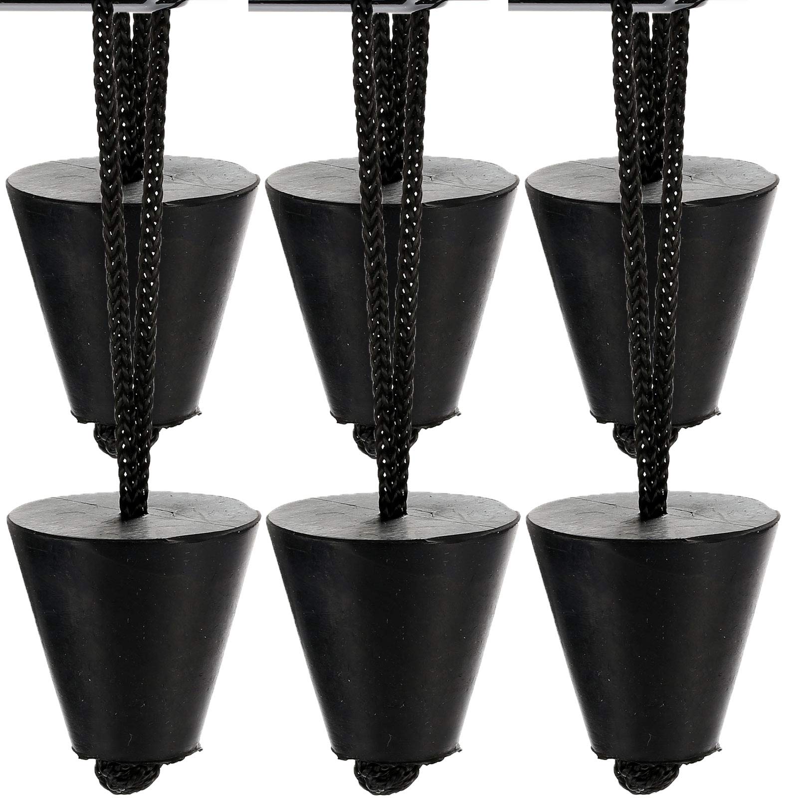 Borogo 6PCS Universal Kayak Scupper Plug Kit, Kayak Scupper Plugs Drain Holes Stopper Bung with Lanyard