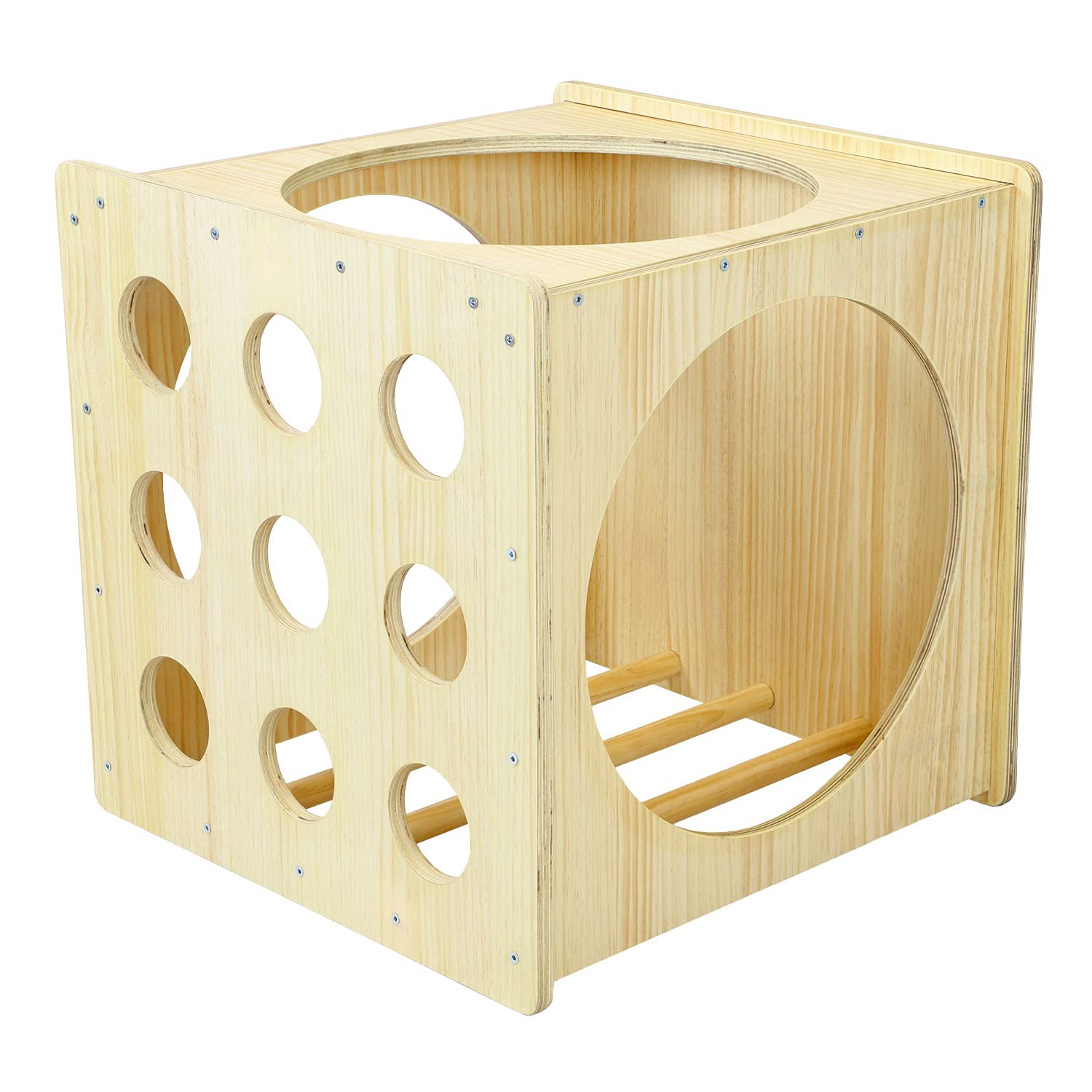 Wooden Cube Climber for Kids Toddlers, Multifunctional Climbing Toy Activity Center Indoor, CPSA Certified