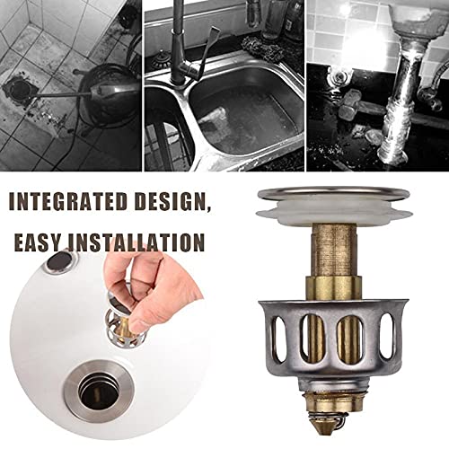 LMMDDP Basin Up Drain Filter Universal Wash Basin Bounce Drain Filter Sink Drain Vanity Stopper Up Drain Filter Bathroom Use