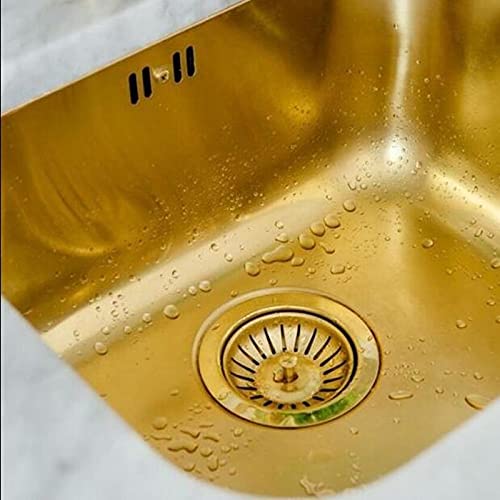 LMMDDP Kitchen Drain Brass Sink Vegetable Sink Thickened Quartz Stone Cement Sink Special Drain Pipe Fittings (Color : Gray)