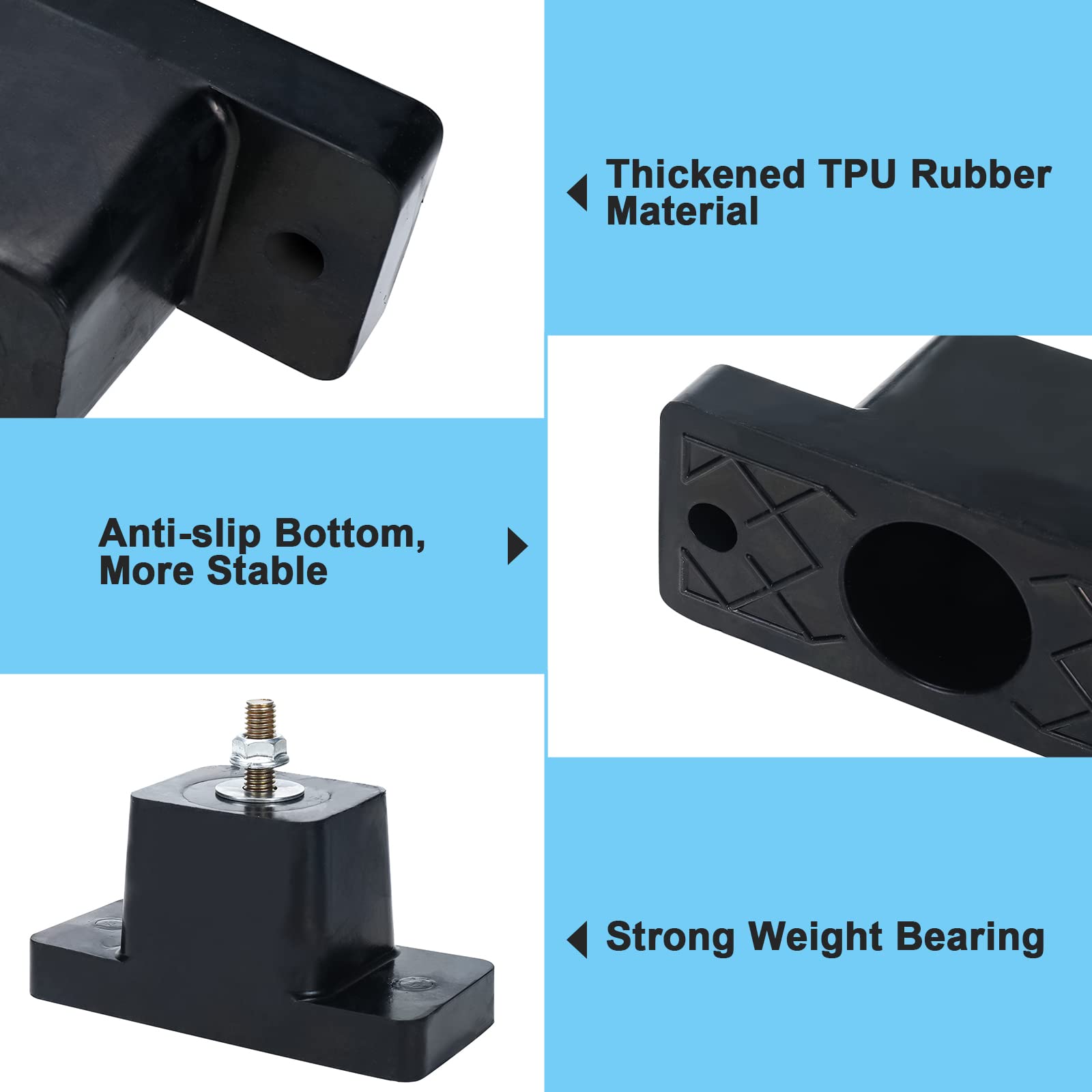 Patioer Air Conditioner Shock Pad 8 Pack, Rubber Vibration Isolator Anti-Vibration Air Conditioner Mounting Bracket Shock-Proof Pads