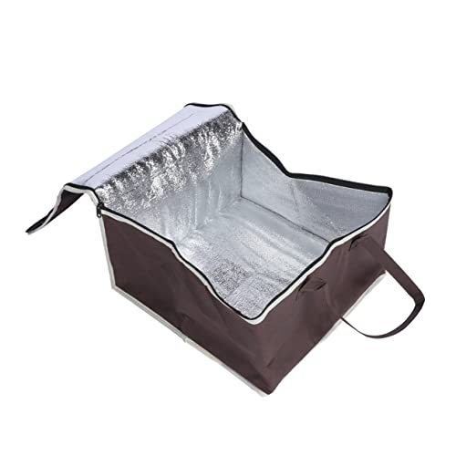 CRAFTHROU Cake Packing Bag Catering Grocery Bag Padded Carry Shopping Bags for Groceries Thermal Grocery Bag Insulated Lunch Bags Stands Upright Warmer Bag Pizza Bag Non-Woven Fabric Coffee